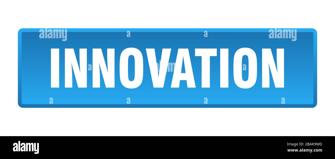 innovation button. innovation square blue push button Stock Vector ...