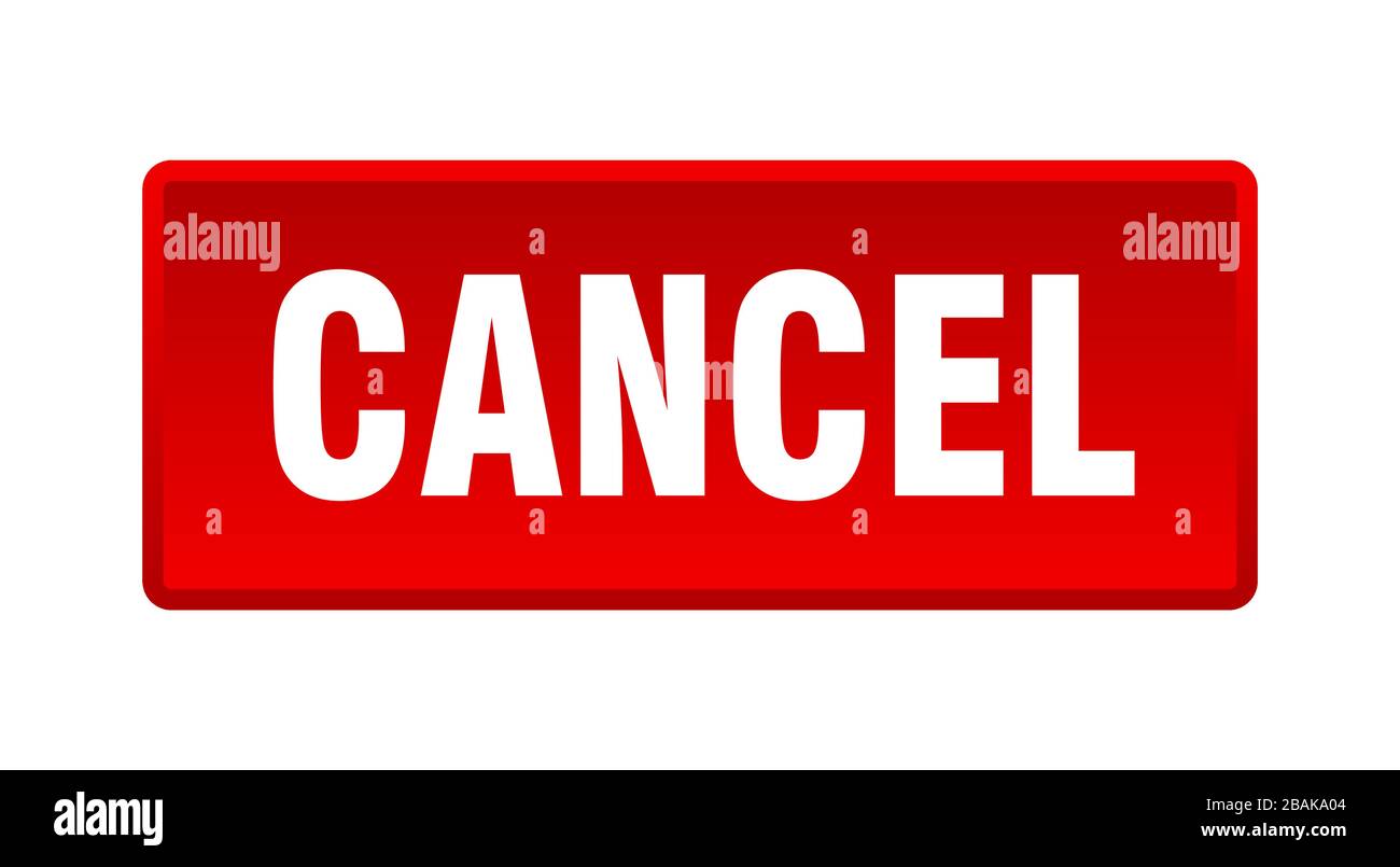 cancel button. cancel square red push button Stock Vector Image & Art ...