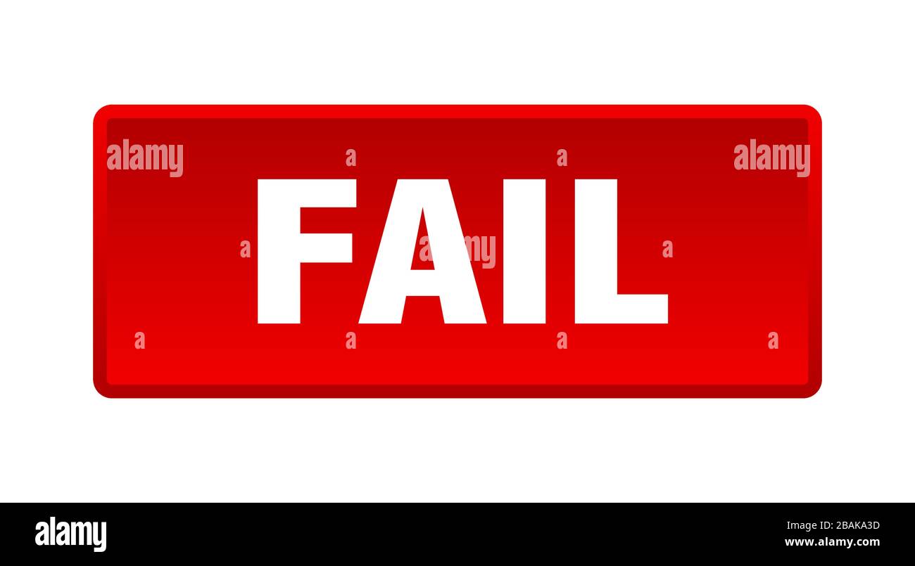 fail button. fail square red push button Stock Vector Image & Art - Alamy