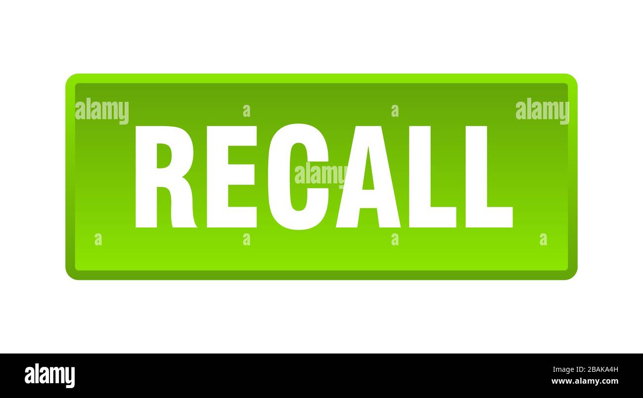 recall button. recall square green push button Stock Vector Image & Art ...