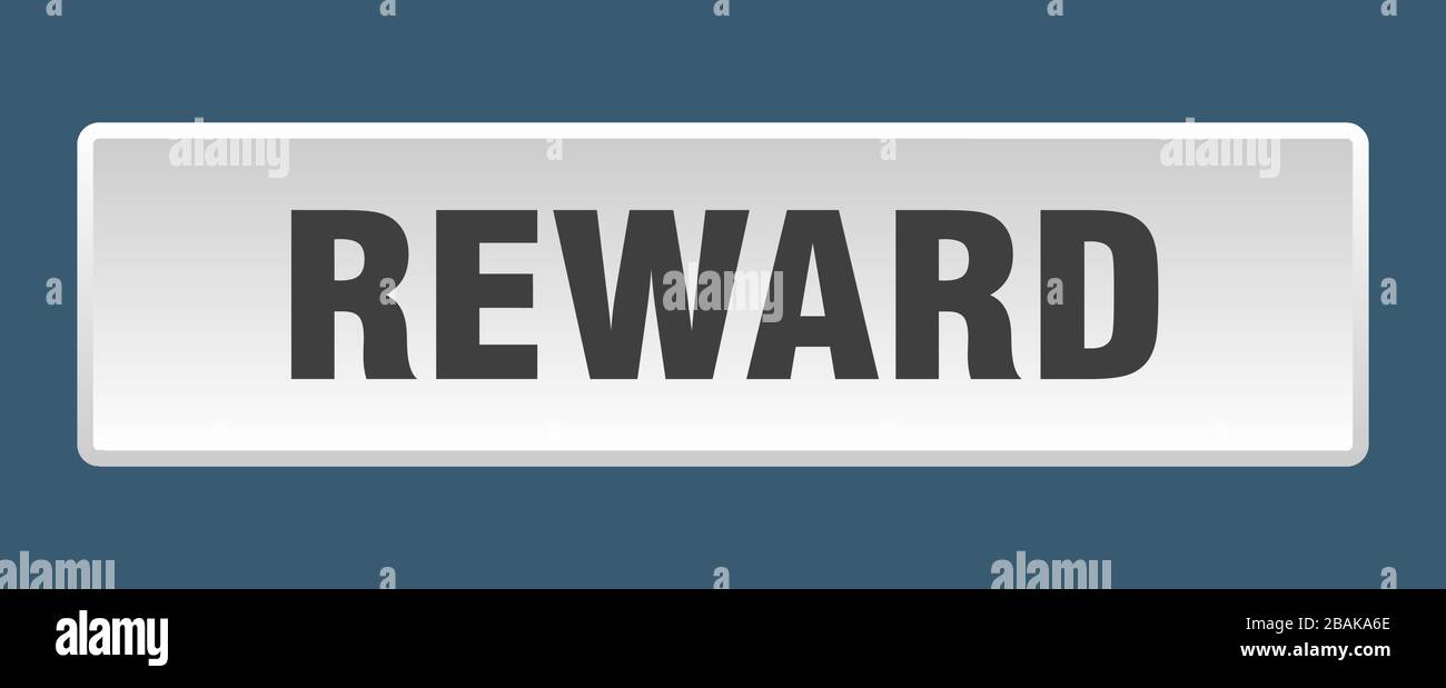 reward button. reward square white push button Stock Vector Image & Art ...