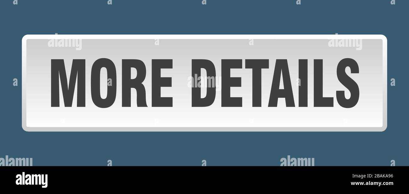 more details button. more details square white push button Stock Vector ...
