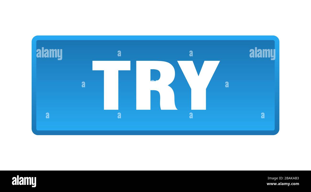 try button. try square blue push button Stock Vector Image & Art - Alamy