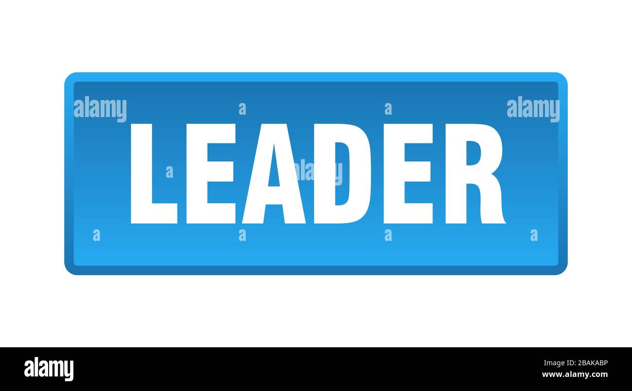leader button. leader square blue push button Stock Vector Image & Art ...