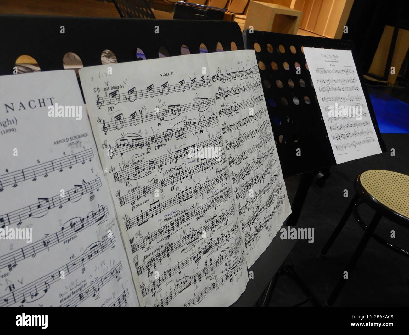A music stand with musical score Stock Photo - Alamy