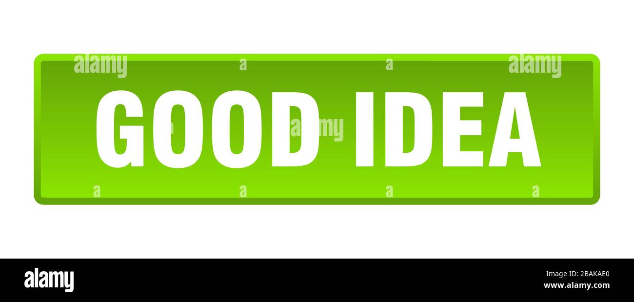 Good idea sticker square hi-res stock photography and images - Alamy