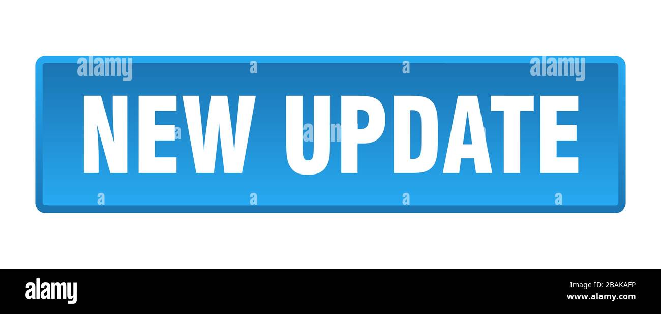 new update button. new update square blue push button Stock Vector ...