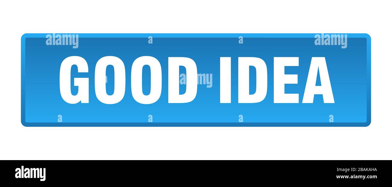 Good idea sticker square Cut Out Stock Images & Pictures - Alamy