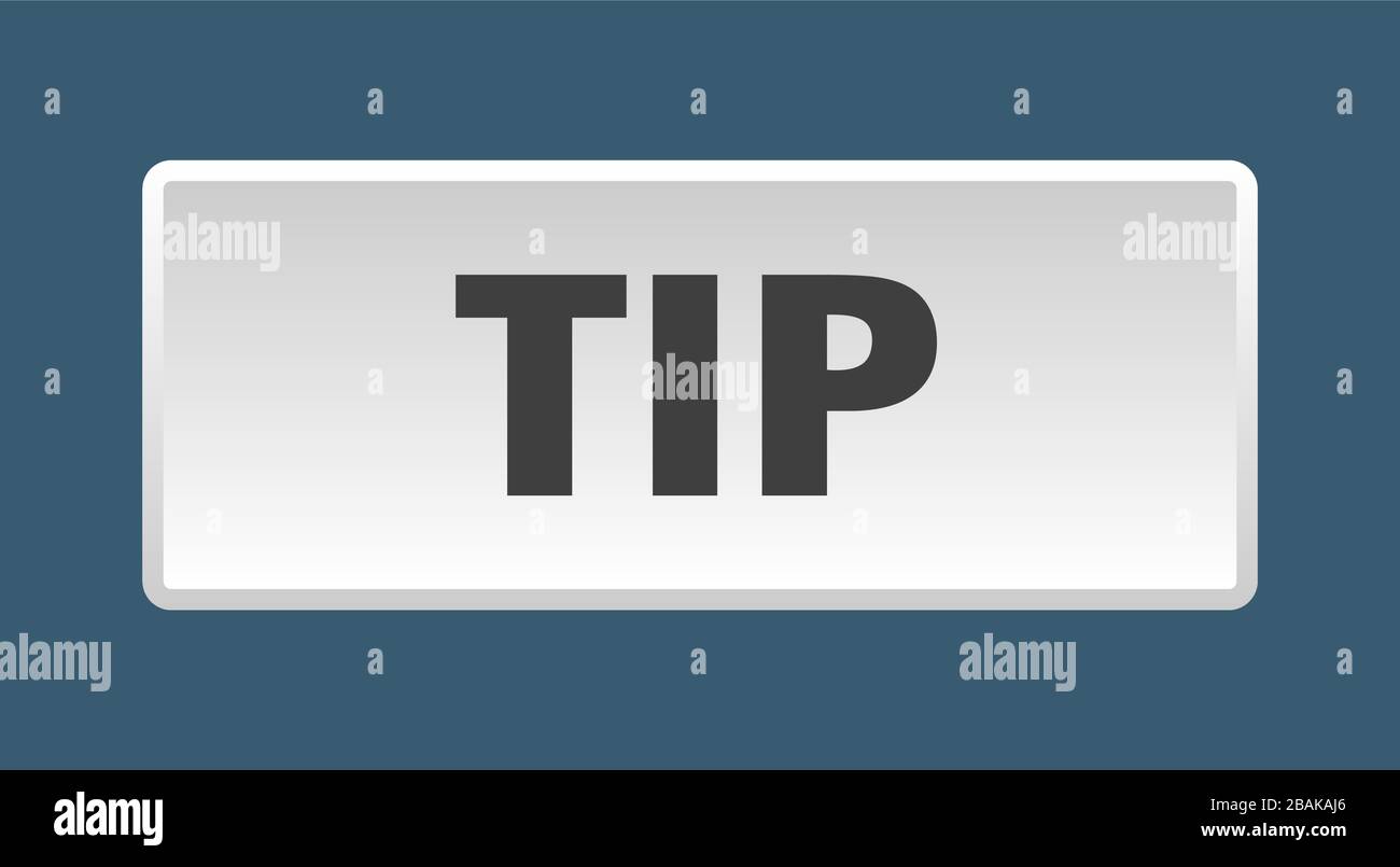 tip button. tip square white push button Stock Vector Image & Art - Alamy