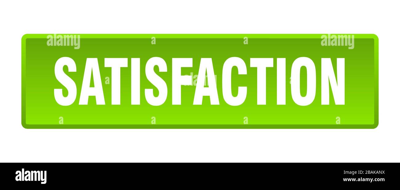 satisfaction button. satisfaction square green push button Stock Vector ...