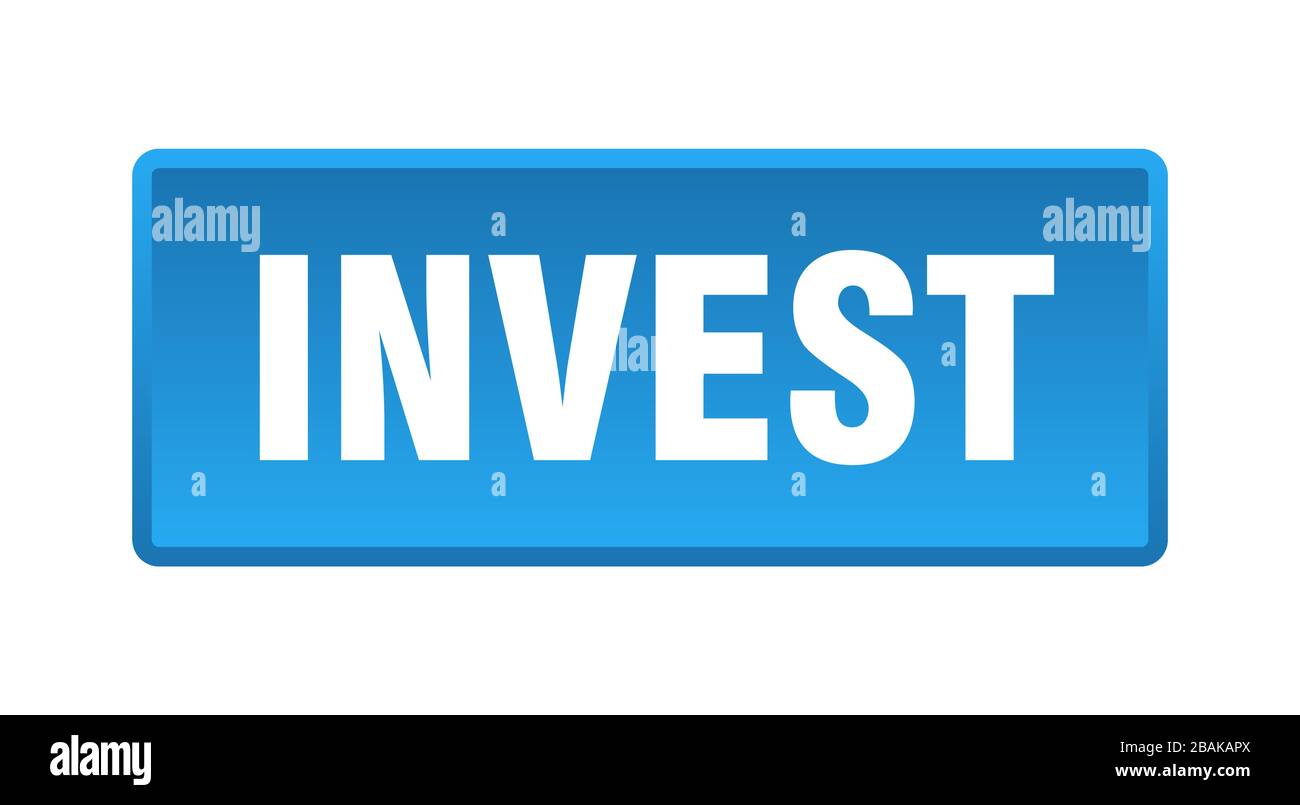 invest button. invest square blue push button Stock Vector Image & Art ...