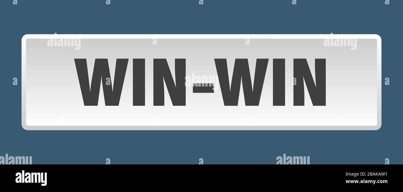 win-win button. win-win square white push button Stock Vector Image ...
