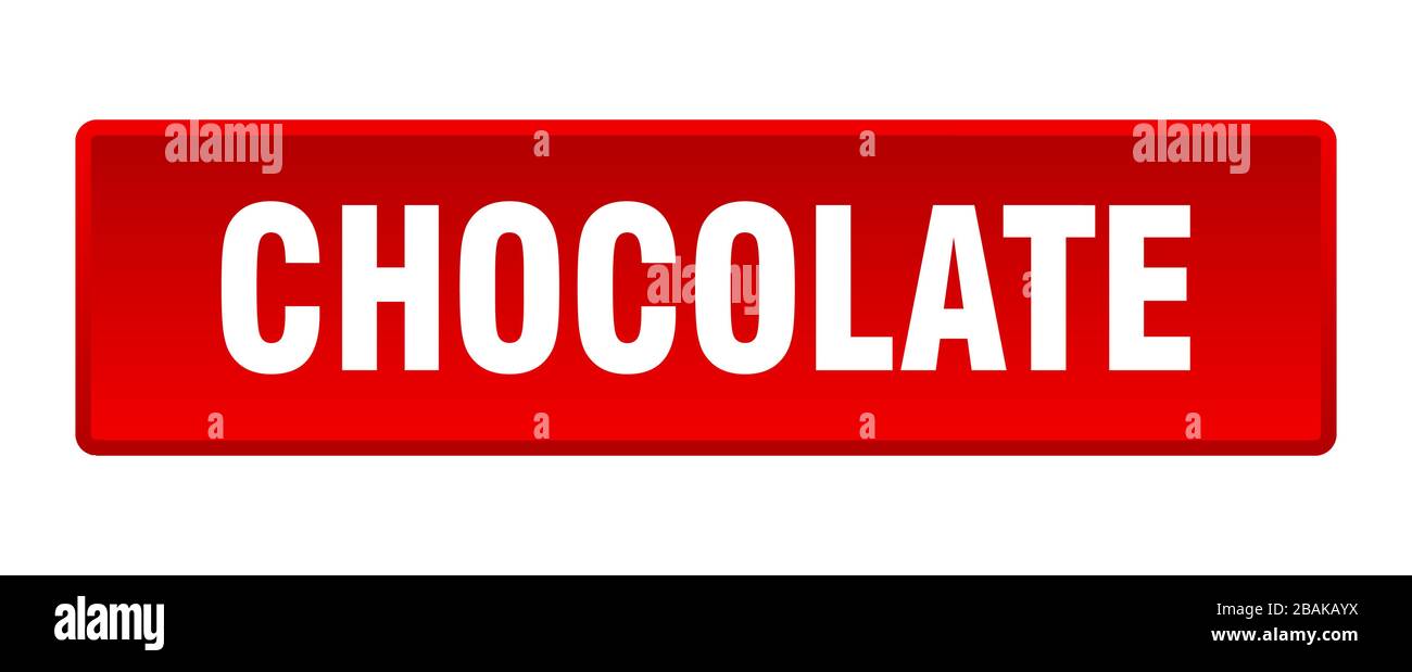 chocolate button. chocolate square red push button Stock Vector Image ...