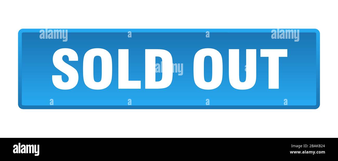 sold out button. sold out square blue push button Stock Vector Image ...