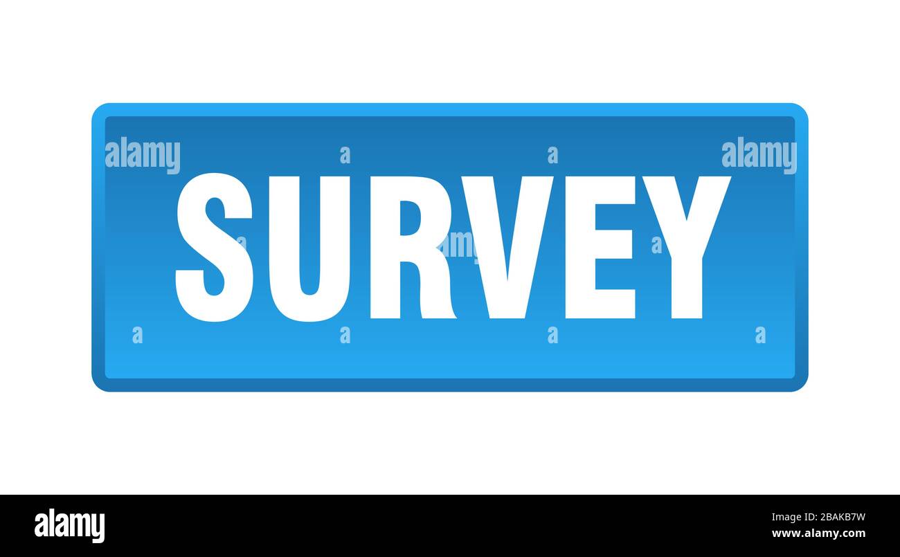 survey button. survey square blue push button Stock Vector Image & Art ...