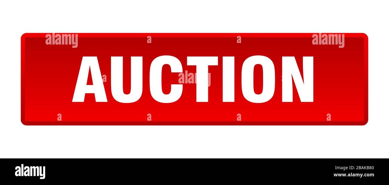 auction button. auction square red push button Stock Vector Image & Art ...