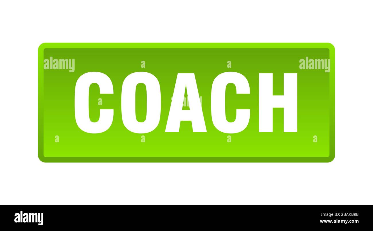 coach button. coach square green push button Stock Vector Image & Art - Alamy