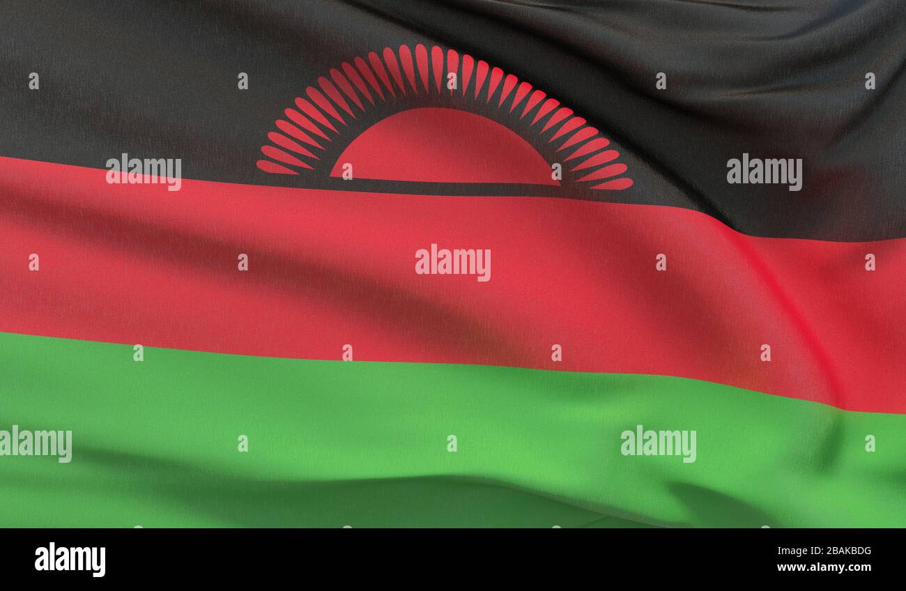Background with flag of Malawi Stock Photo - Alamy