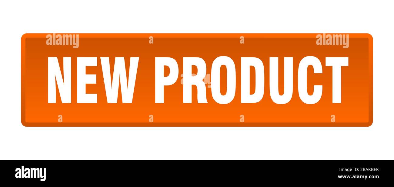 new product button. new product square orange push button Stock Vector Image & Art - Alamy