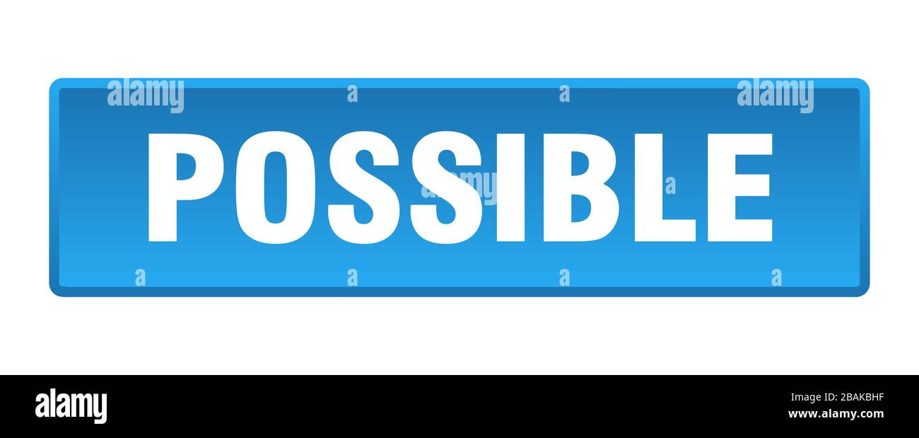 possible button. possible square blue push button Stock Vector Image ...