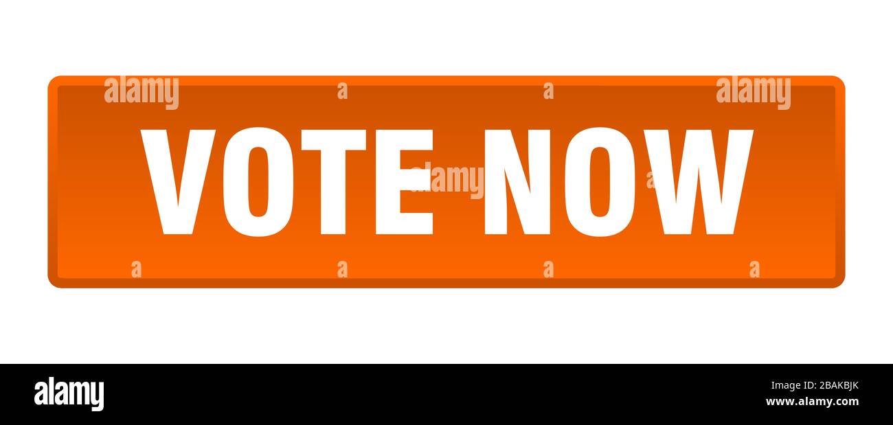 vote now button. vote now square orange push button Stock Vector Image ...