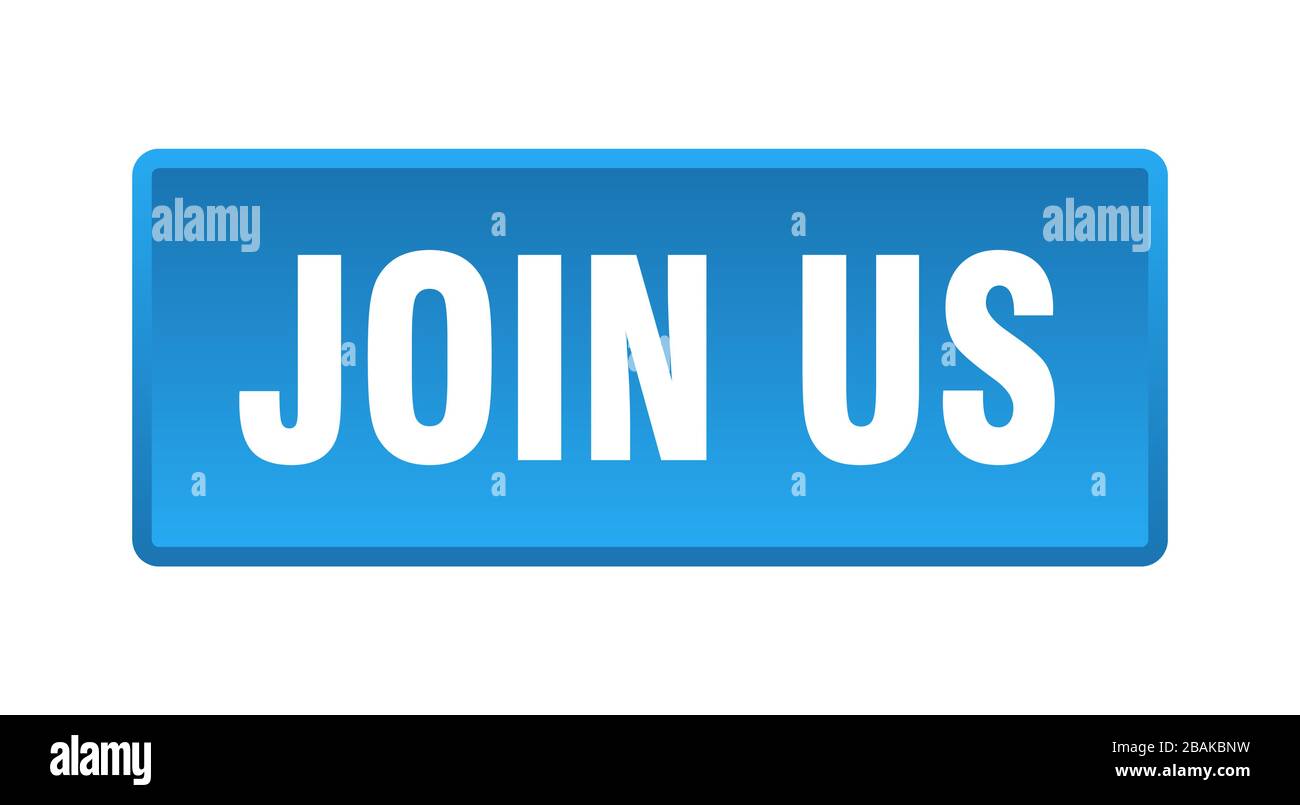 join us button. join us square blue push button Stock Vector Image ...