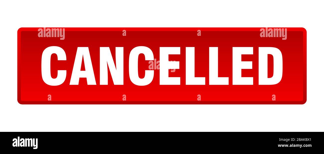 cancelled button. cancelled square red push button Stock Vector Image ...
