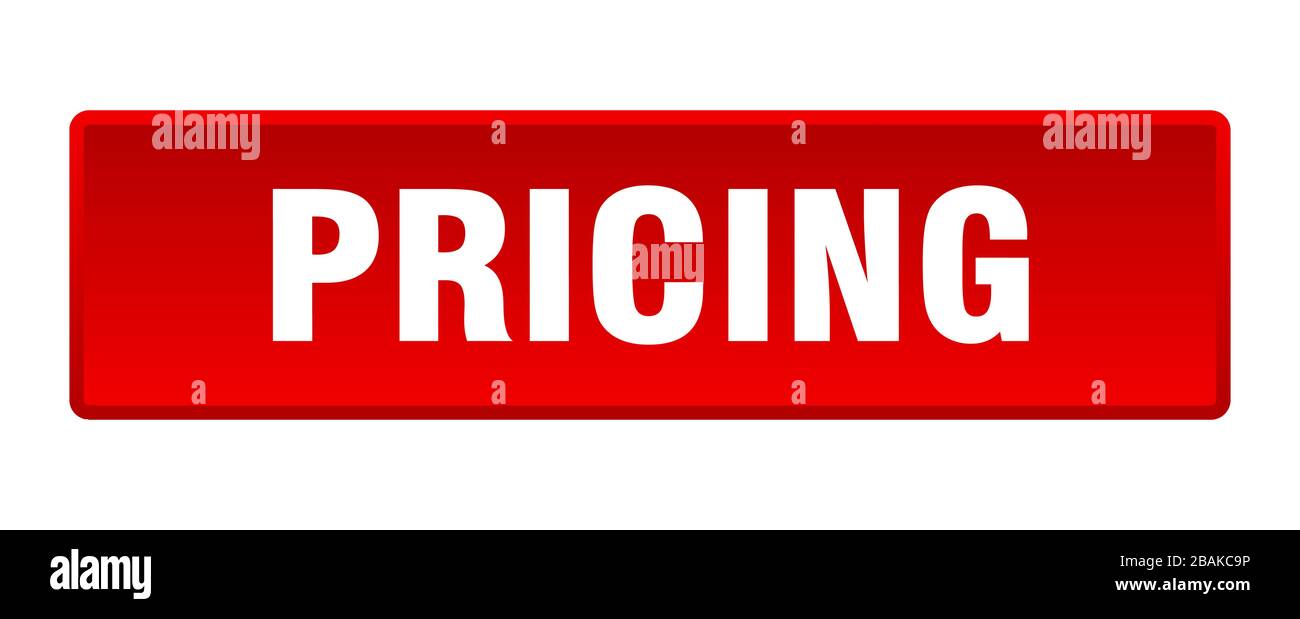 pricing button. pricing square red push button Stock Vector Image & Art ...