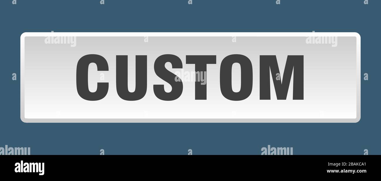 custom button. custom square white push button Stock Vector Image & Art ...