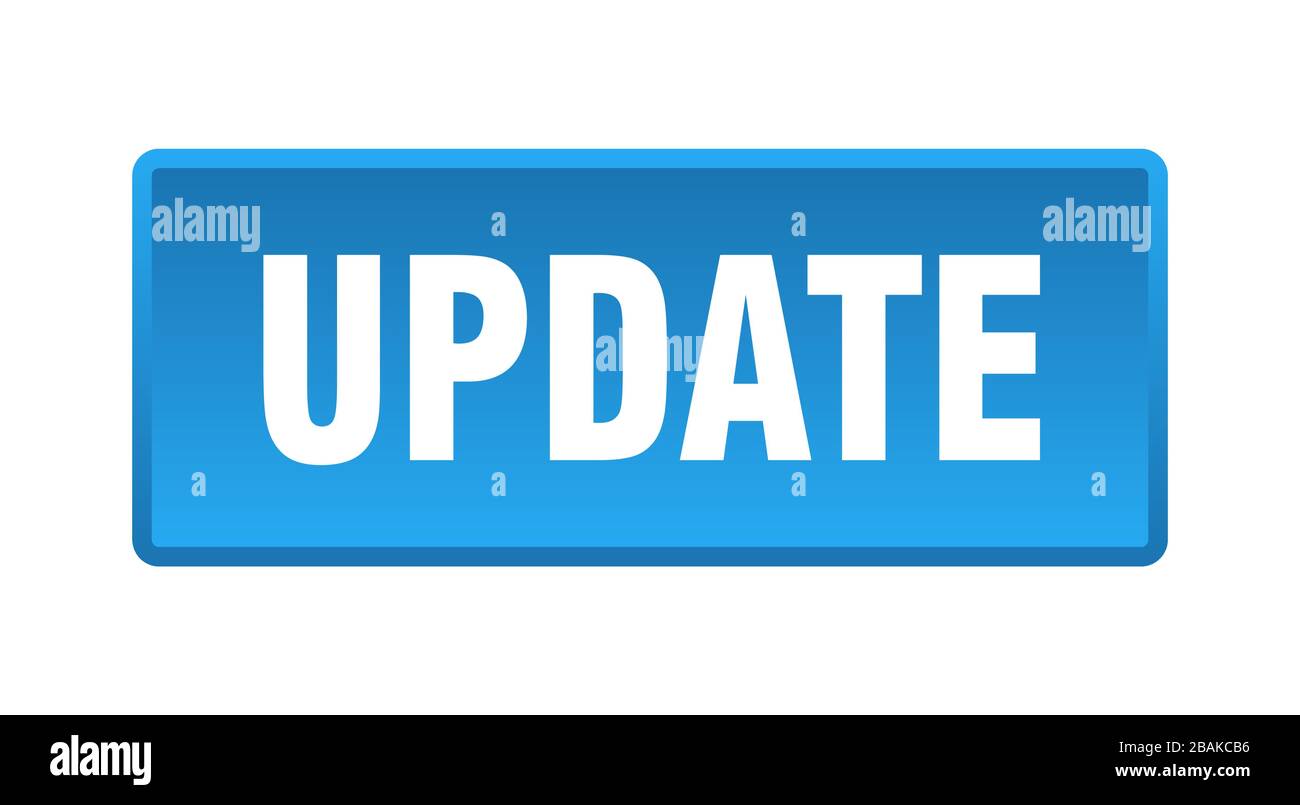 update button. update square blue push button Stock Vector Image & Art - Alamy