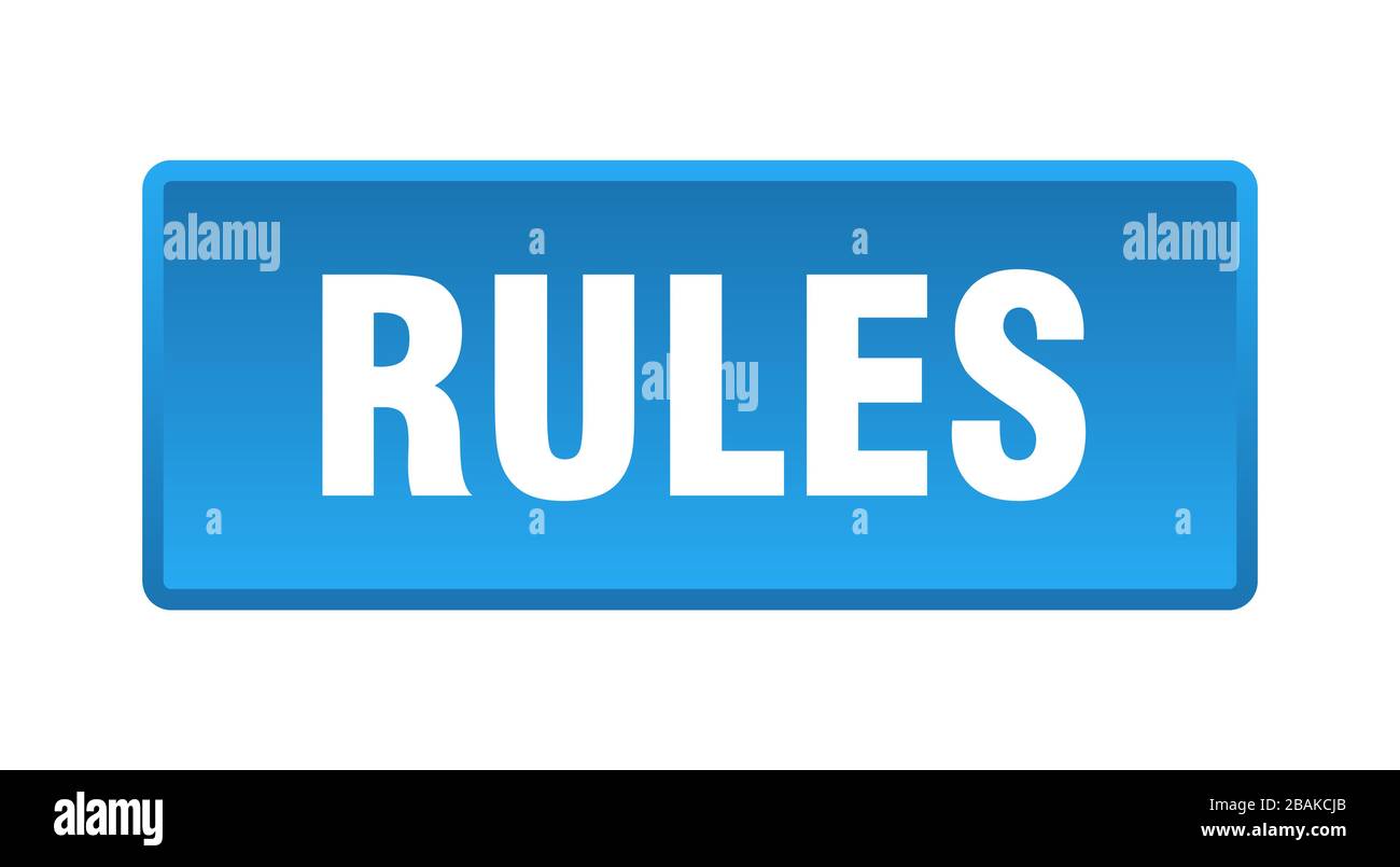 rules button. rules square blue push button Stock Vector Image & Art ...