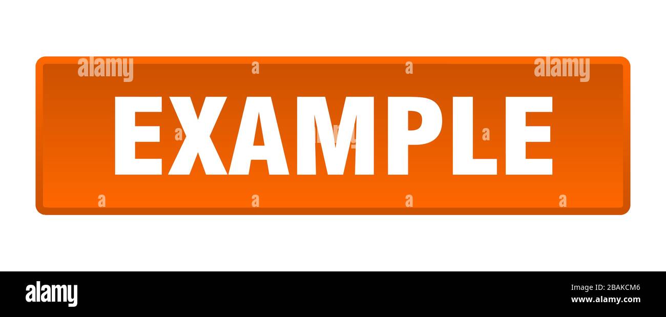 example button. example square orange push button Stock Vector Image & Art - Alamy