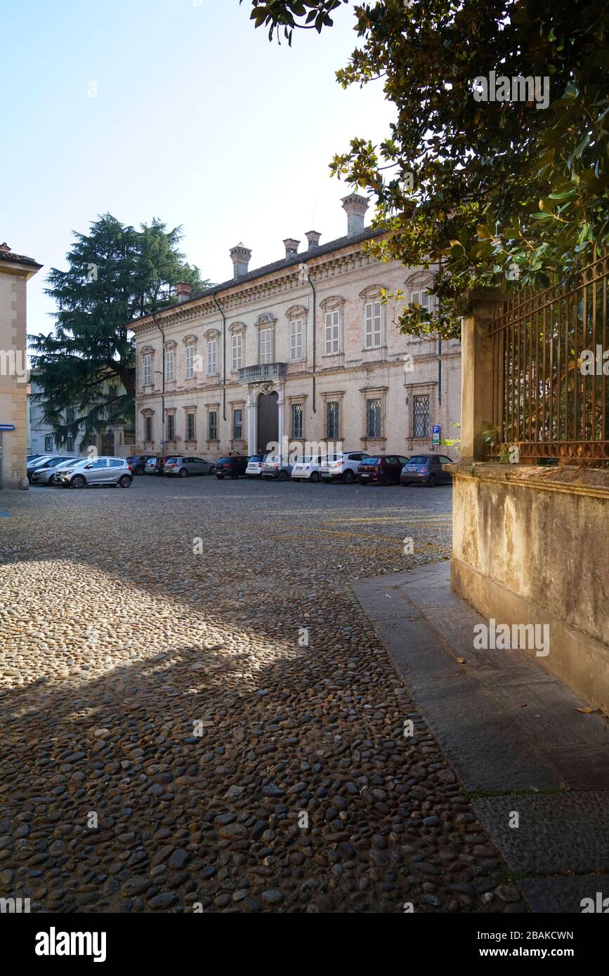 Piazza Premoli and Historical palace, Crema, Lombardy, Italy, Europe ...
