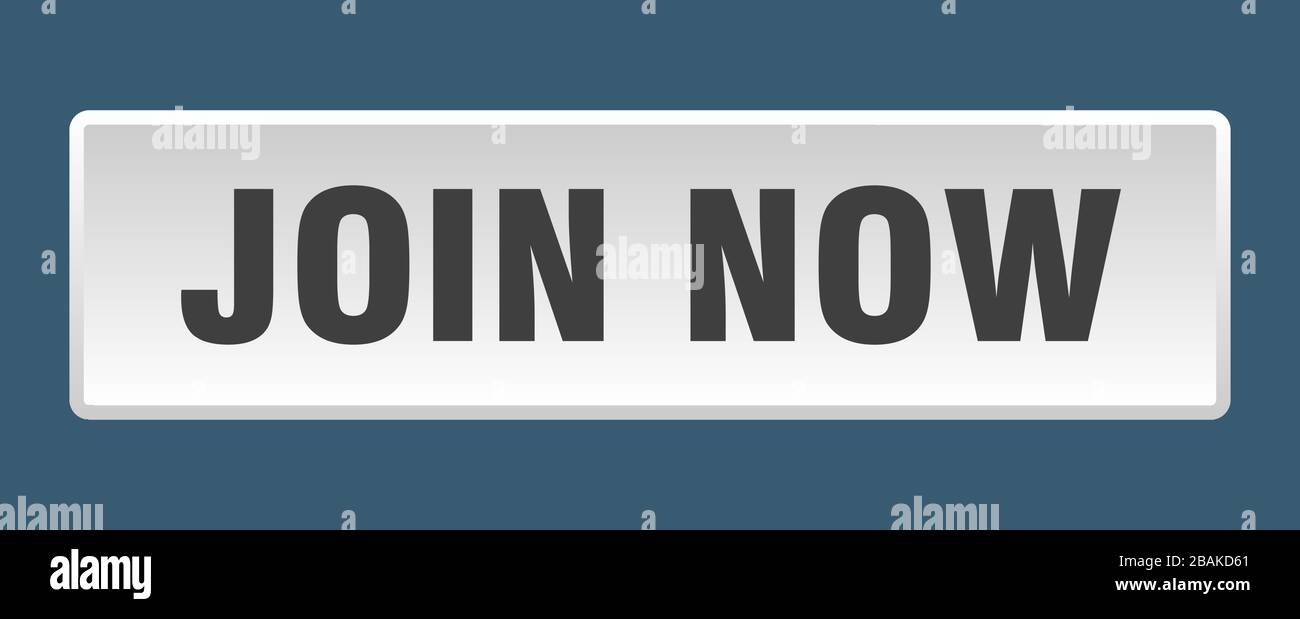 join now button. join now square white push button Stock Vector Image & Art - Alamy