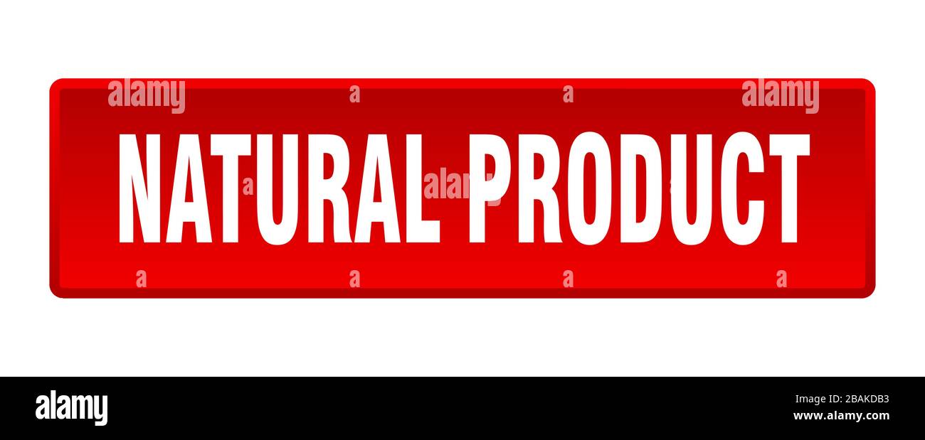 natural product button. natural product square red push button Stock ...