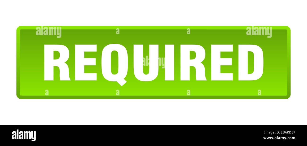 required button. required square green push button Stock Vector Image ...
