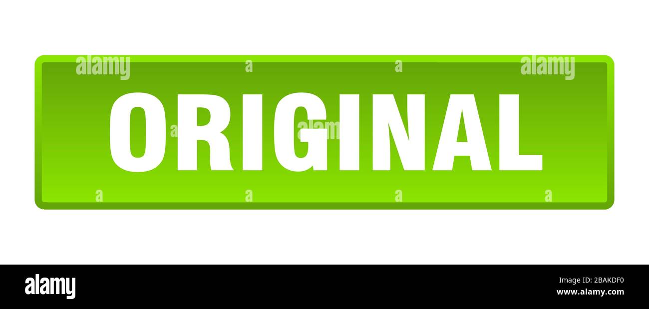 original button. original square green push button Stock Vector Image ...