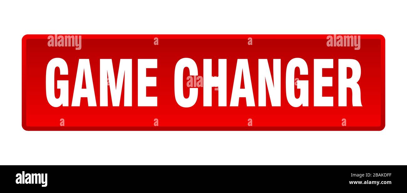 game changer button. game changer square red push button Stock Vector ...
