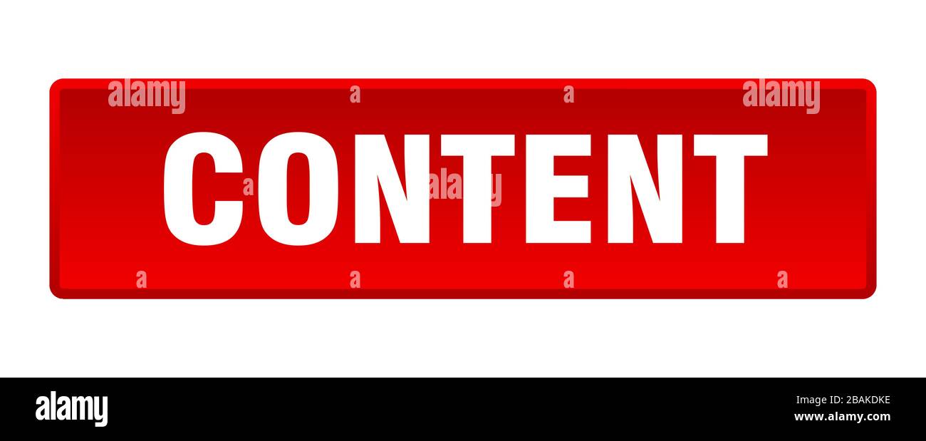 content button. content square red push button Stock Vector Image & Art ...