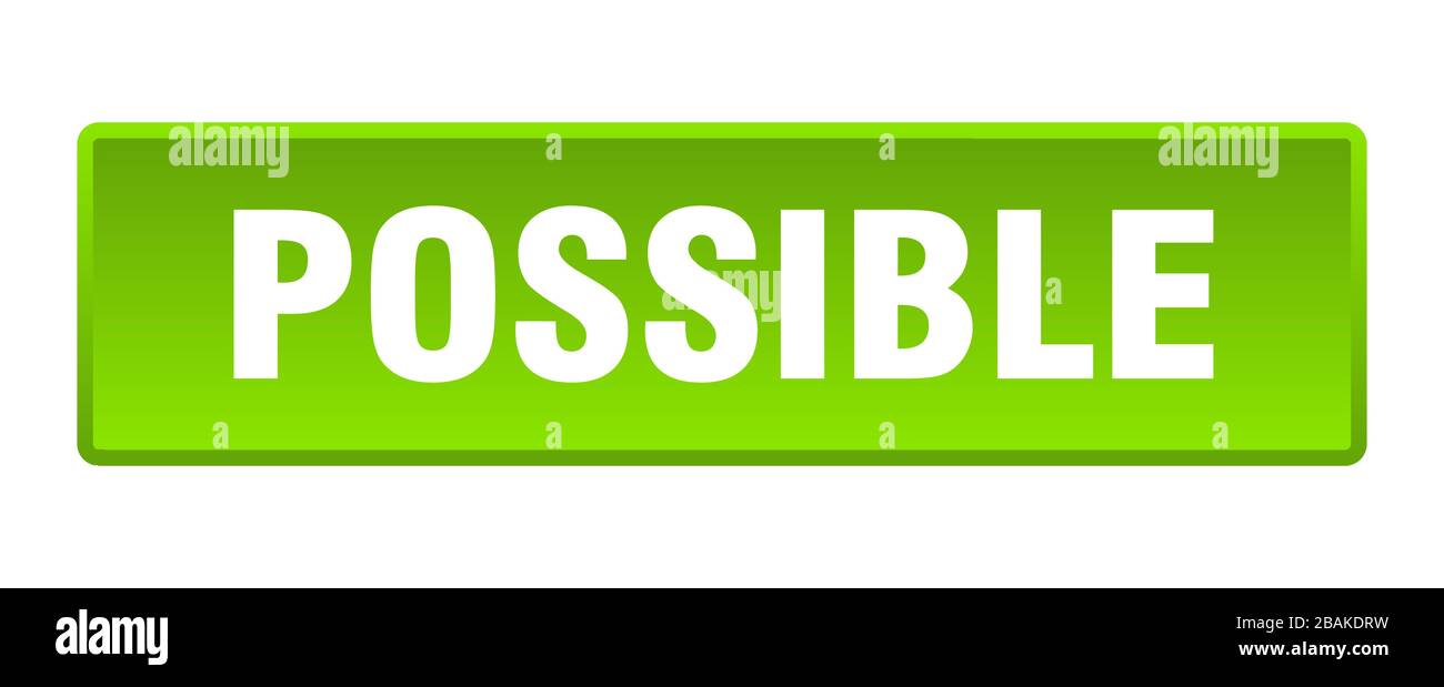 possible button. possible square green push button Stock Vector Image ...