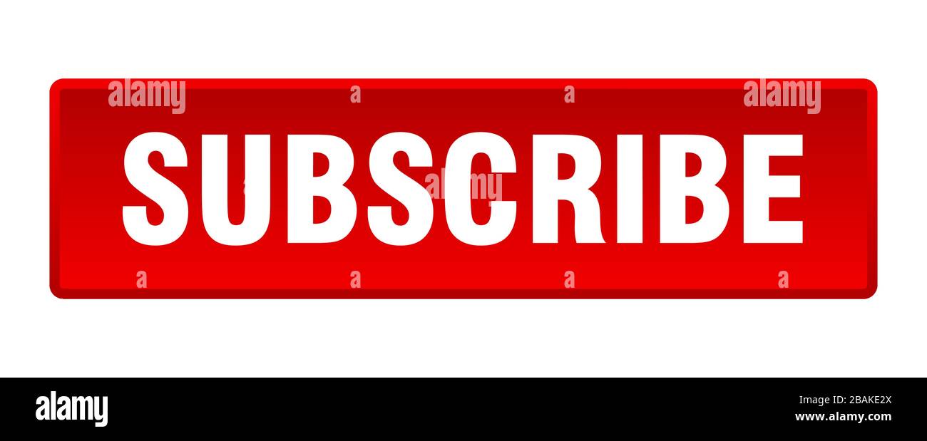 subscribe button. subscribe square red push button Stock Vector Image ...