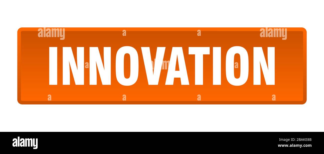 innovation button. innovation square orange push button Stock Vector Image & Art - Alamy