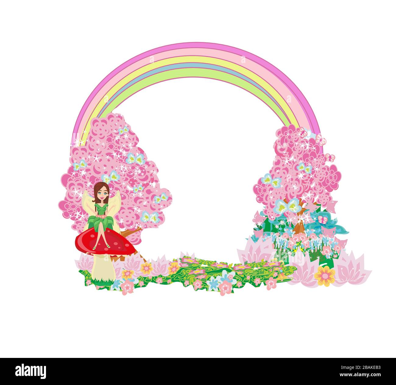 Woman fantasy garden fairy Stock Vector Images - Alamy