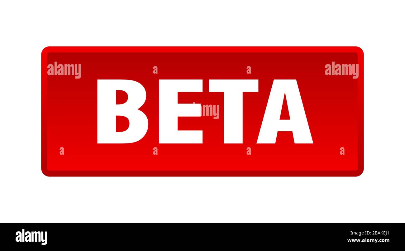 beta button. beta square red push button Stock Vector Image & Art - Alamy