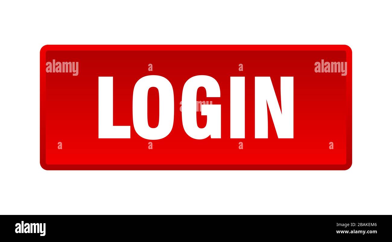 login button. login square red push button Stock Vector Image & Art - Alamy