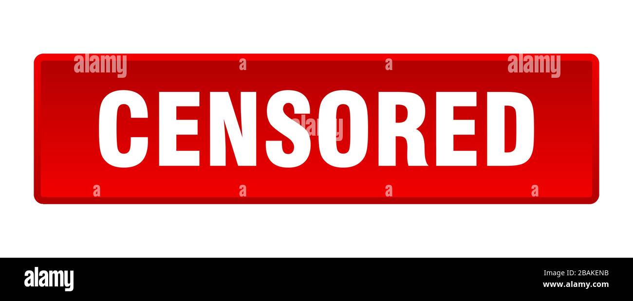 censored button. censored square red push button Stock Vector Image ...