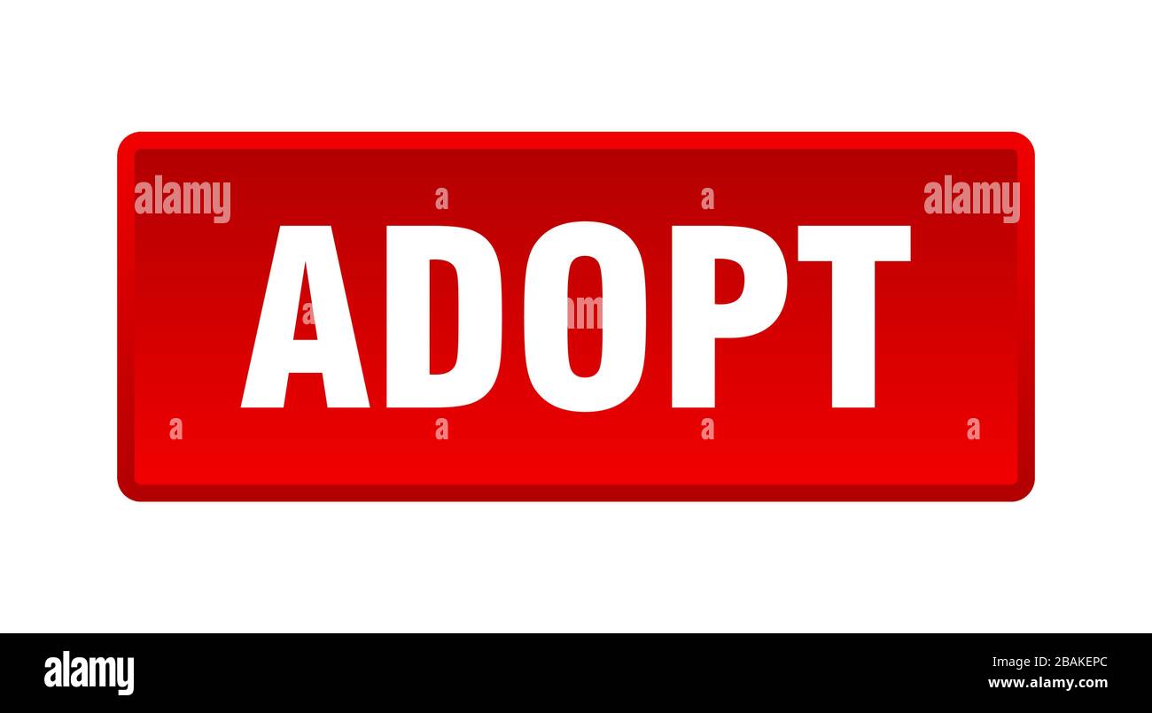 adopt button. adopt square red push button Stock Vector Image & Art - Alamy