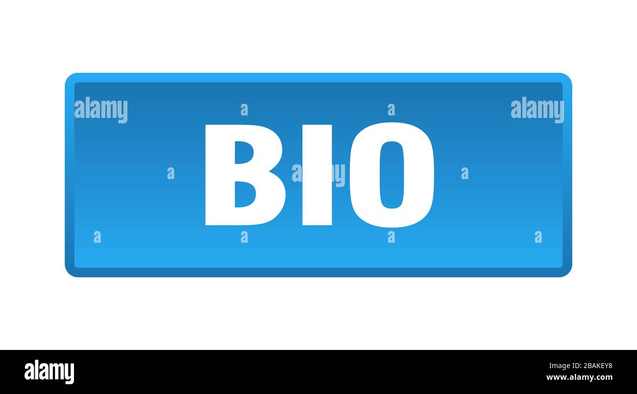 bio button. bio square blue push button Stock Vector Image & Art - Alamy