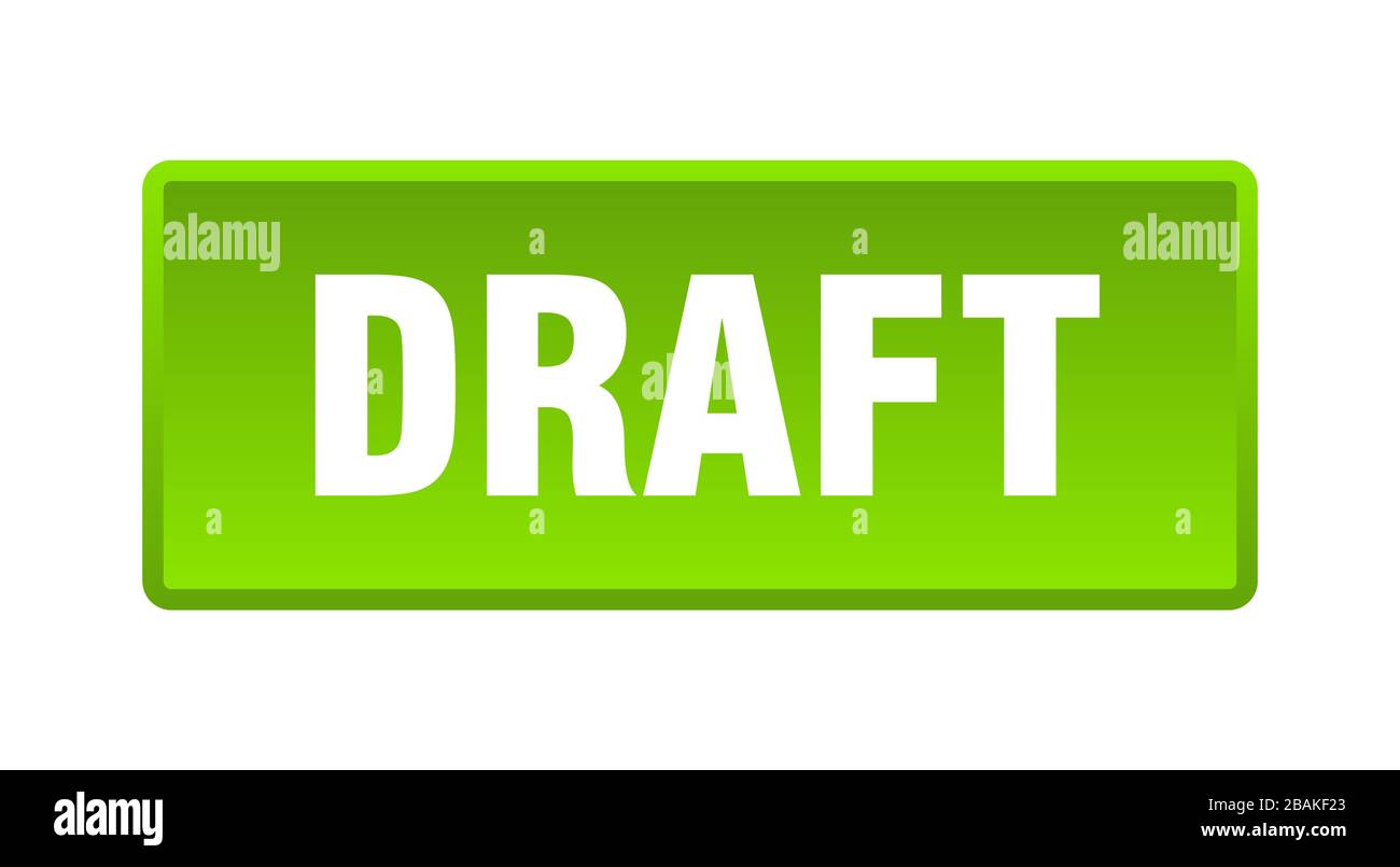 draft button. draft square green push button Stock Vector Image & Art ...