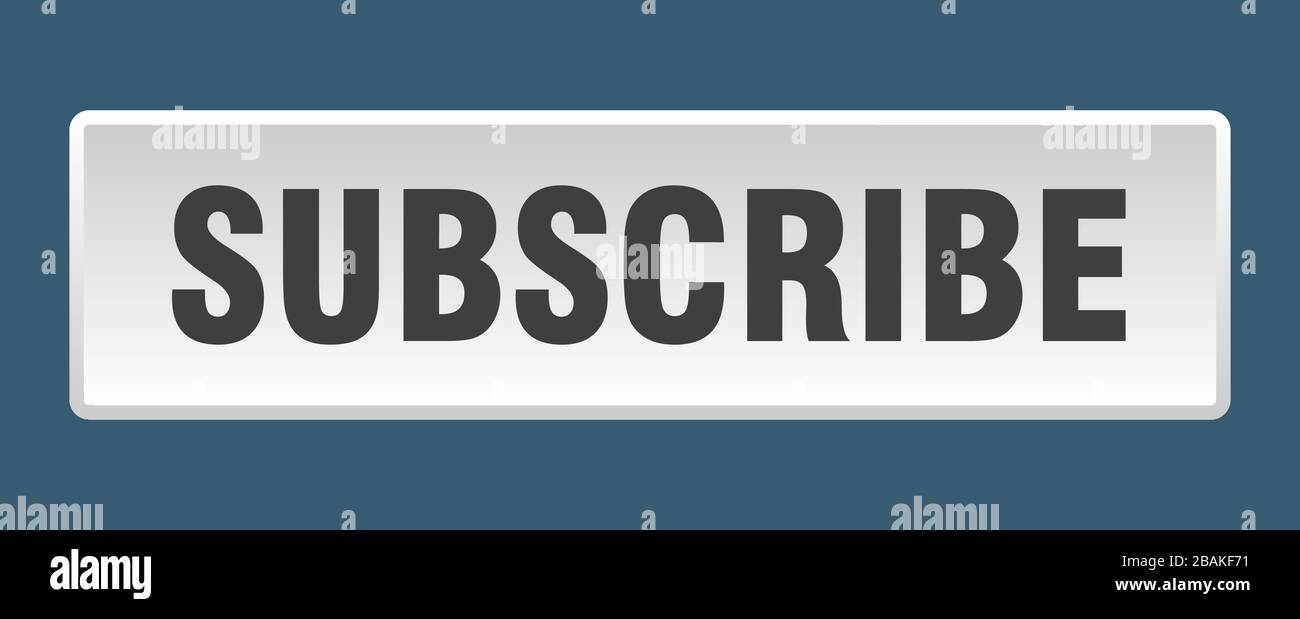 subscribe button. subscribe square white push button Stock Vector Image ...